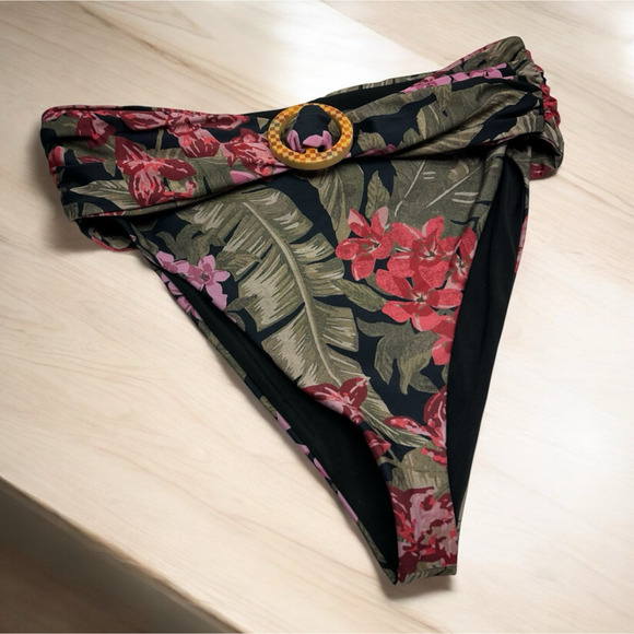 Beach Riot | Swim | Beach Riot Bikini Tropical Leaves Flowers Wood ...